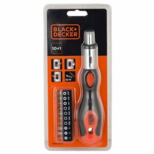 Black+Decker - Multibit Ratcheting Screw Driver With 10 Bits ...