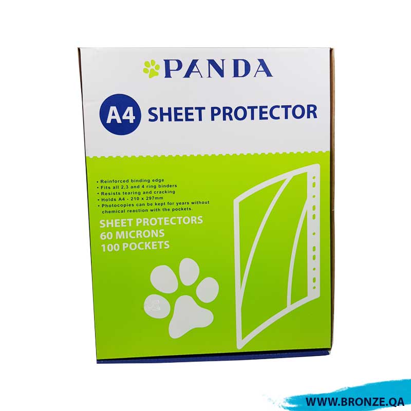 sheet protector Panda 60 mic 100 sheet » Bronze.qa - Online Shopping Qatar