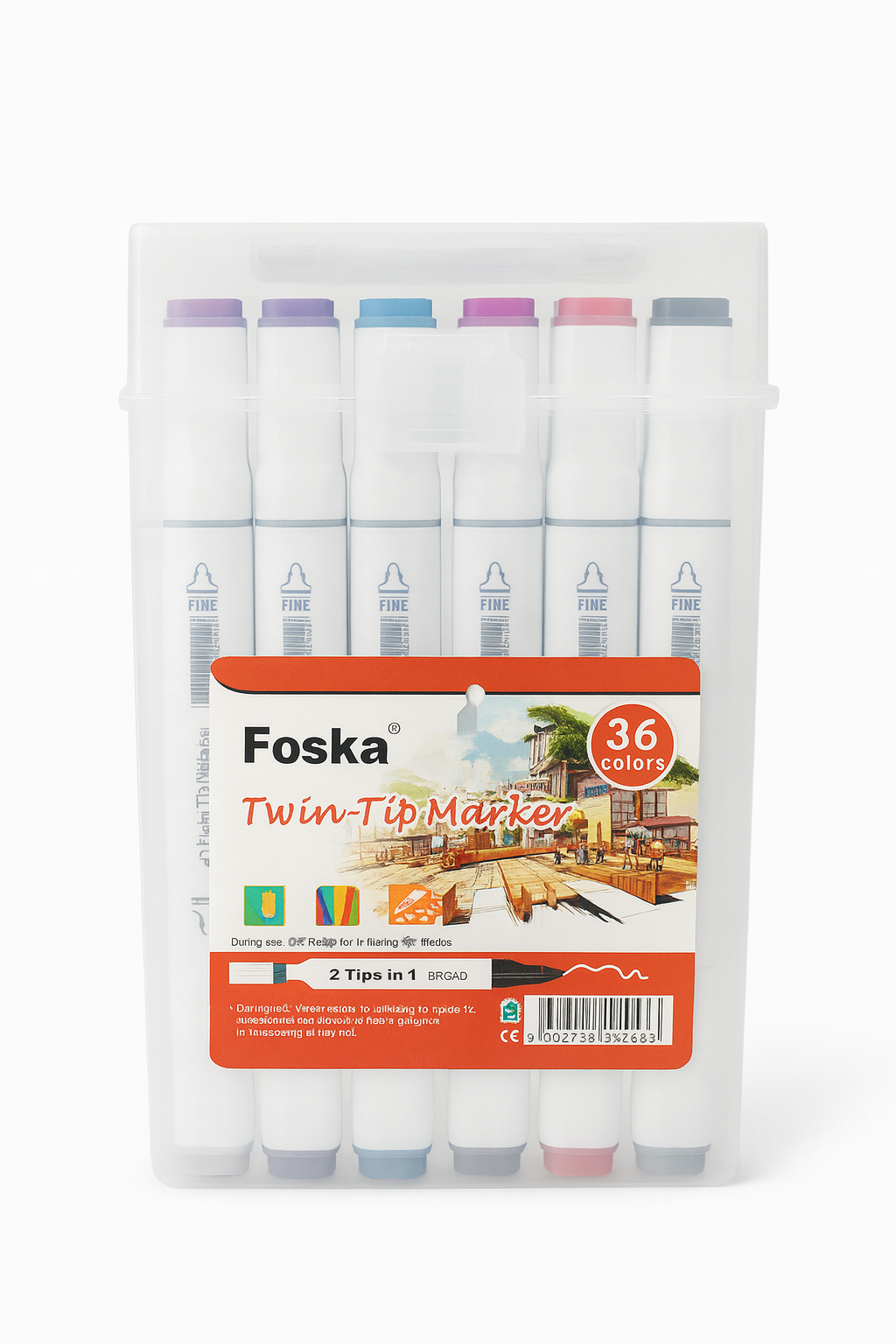 Foska Twin-Tip Markers Set – 36 Colors » Bronze.qa - Online Shopping Qatar